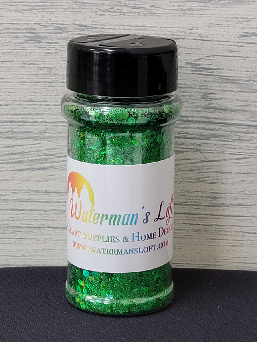 WATERMAN'S LOFT CHUNKY GLITTER - GREEN GRASS – Waterman's Loft