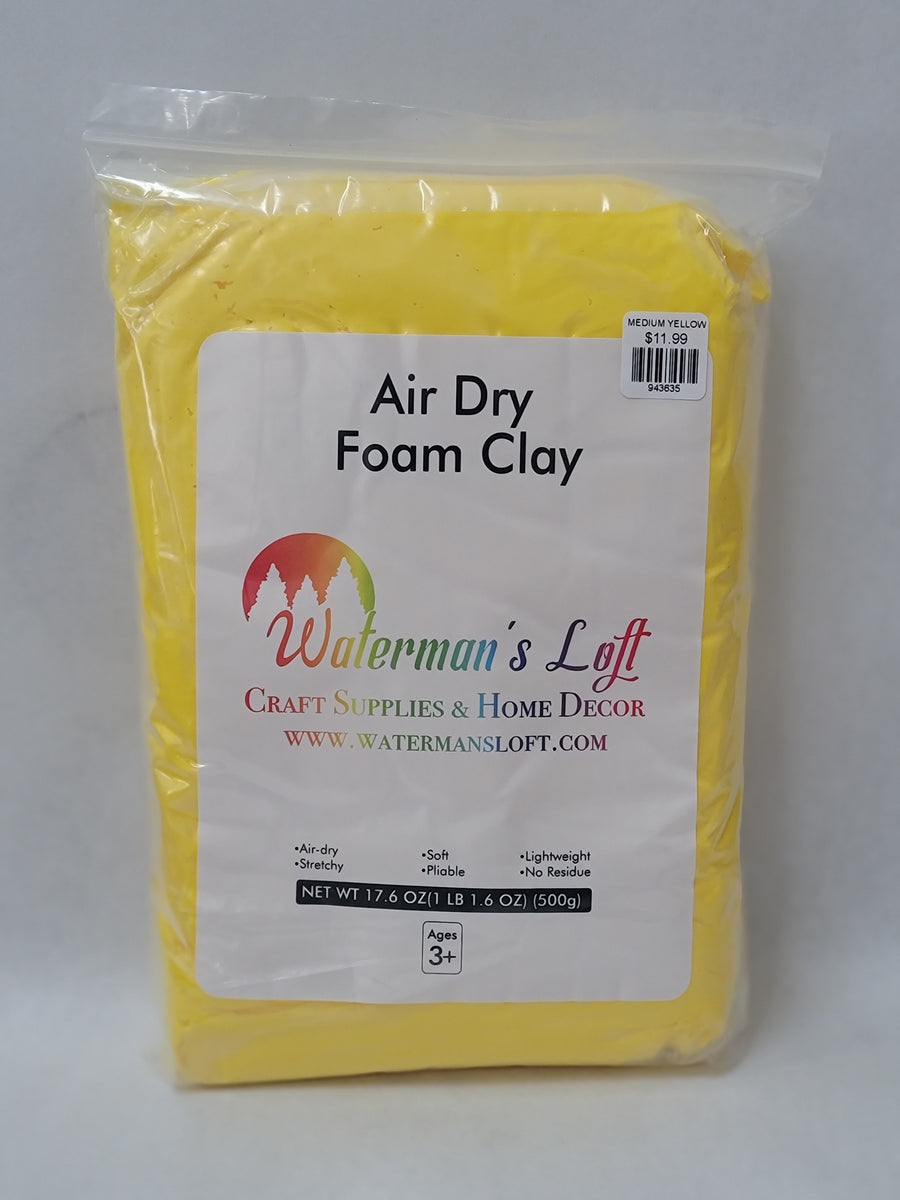 WATERMAN'S LOFT AIR DRY FOAM CLAY - MEDIUM YELLOW – Waterman's Loft