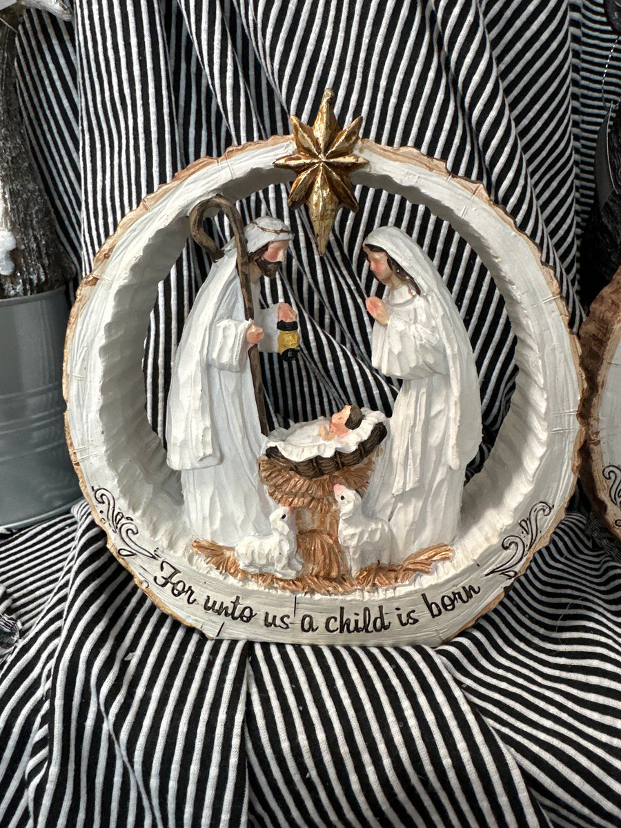 Nativity scene round – Waterman's Loft