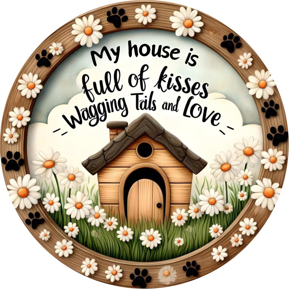 WAGGING TAILS AND LOVE 10" METAL SIGN – Waterman's Loft